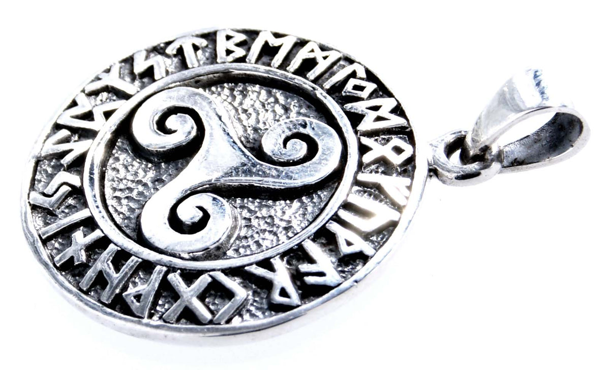 Triskele 328 mit Schlangenkette - Silber – Kiss of Leather